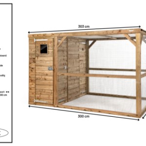 Volière Timo| ruime buitenvolière