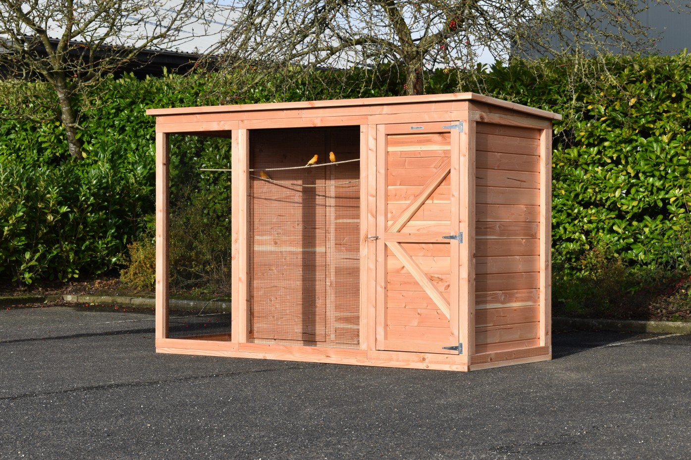 Volière Flex 3+.1+ | met sluis & nachthok