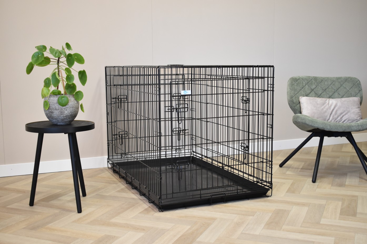 Grote hondenbench 124cm | groot, zwart & stevig!